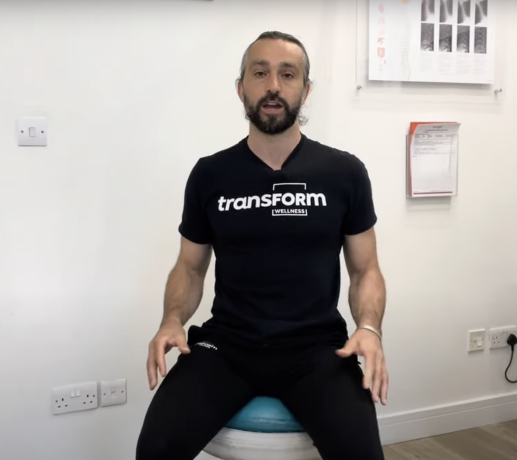 Resolving low back pain at your desk with a wobble disc. - Transform Wellness